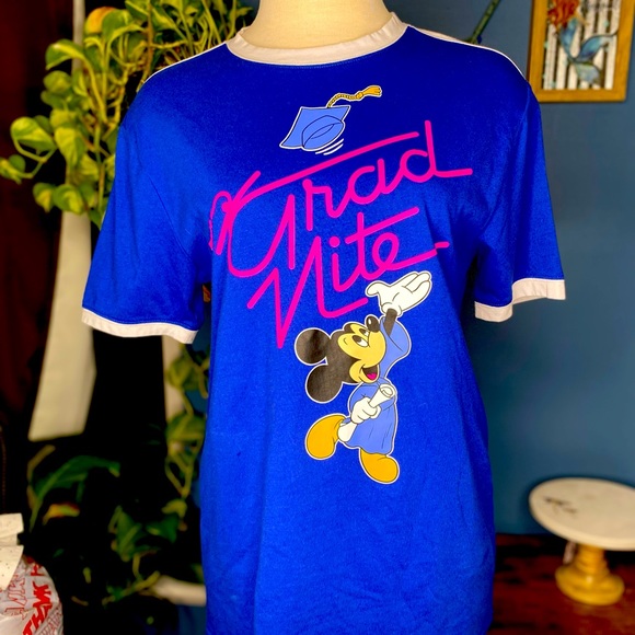 Disney | Tops | Authentic Disney Parks Mickey Mouse Grad Nite Blue Tee | Poshmark